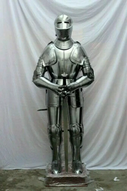 MEDIEVAL GOTHIC SUIT of Armor Crusader Combat Knight Full Body Wearable ...