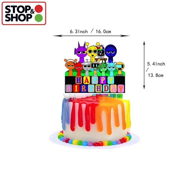 INCREDIBOX SPRUNKI BIRTHDAY Party Decoration Sprunki Balloon Backdrop ...