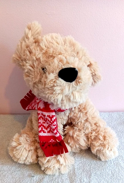 TESCO CURTIS THE Cavapoo Puppy Dog Soft Toy Plush Knitted Scarf Plush £ ...