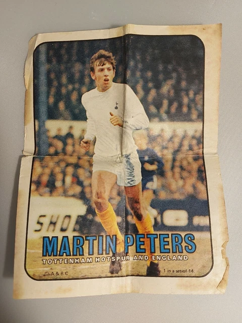 A&BC, FOOTBALLERS PIN-UPS P14), MARTIN PETERS, TOTTENHAM H, N°1, 1970 EUR 5,00 - PicClick FR