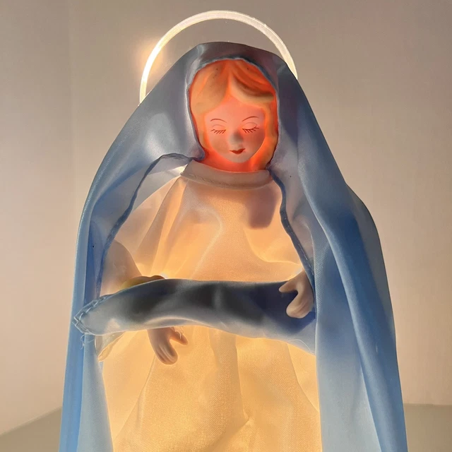 VTG NOMA CHRISTMAS Tree Topper Mother Mary And Child Rare 10 Lite vtg-noma-christmas-tree-topper-mother-mary-and-child-rare-10-lite