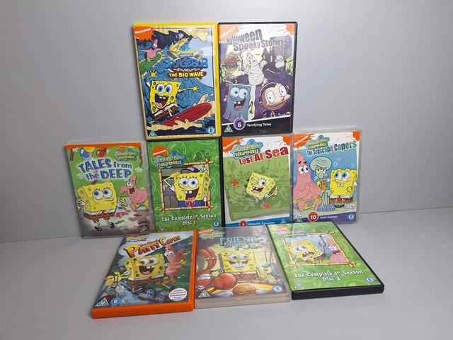 SPONGEBOB SQUAREPANTS NICKELODEON 9 DVD Kid's Bundle with Movie ...
