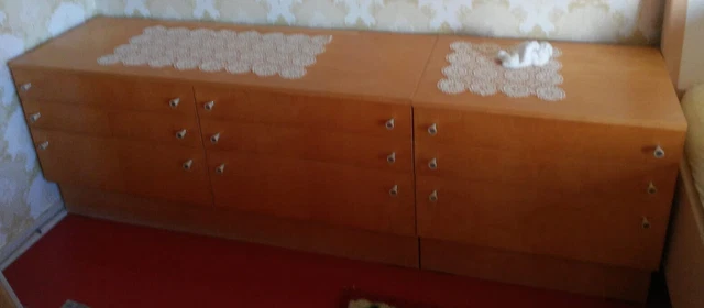 DDR SCHLAFZIMMER MÖBEL, Kleiderschrank, 2 Nachtschränkchen, Kommode ...