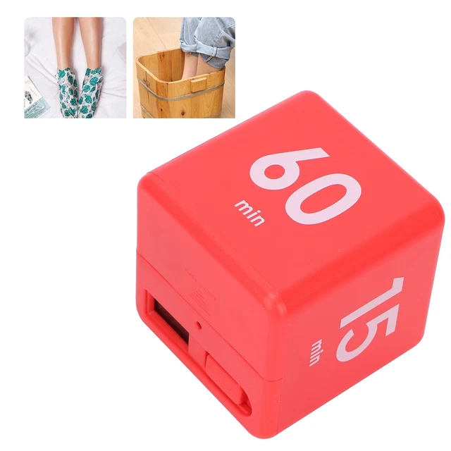 PLASTIC CUBE TIMER Gravity Sensor Flip Timer Workout Countdown Timer ...