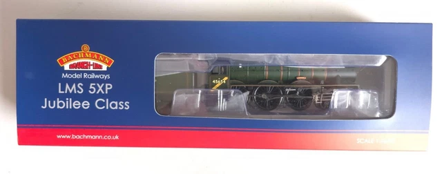 BACHMANN 31-186A LMS 5XP Jubilee Class Steam Locomotive 'Hood' 45654 OO ...