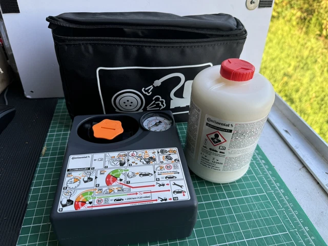 GENUINE CONTINENTAL FORD Tyre Puncture Repair Kit Pump Inflator Sealant ...