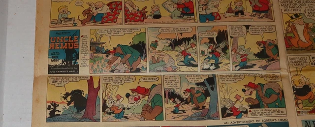 DISNEY UNCLE REMUS Brer Rabbit Bear Puck Comic Weekly comics newspaper ...