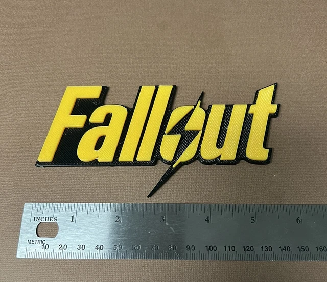 FALLOUT 3D PRINTED Logo emblem fan art £11.38 - PicClick UK