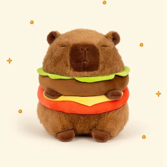 REALISTIC CAPYBARA BURGER Plush, Cute Capybara Stuffed Animal ...