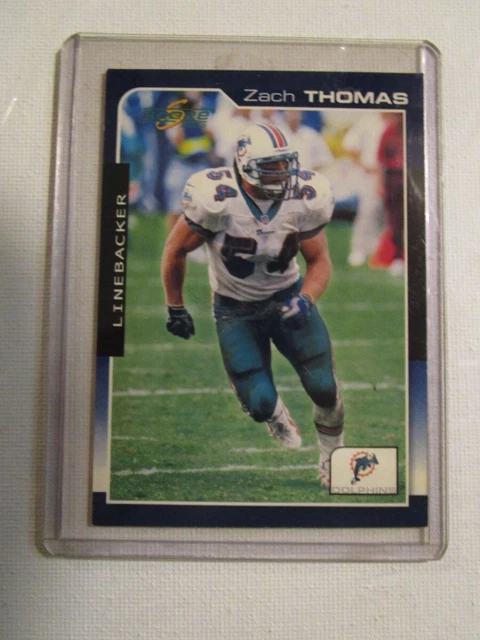 CARTE DE POINTAGE Zach Thomas 2000 #103 NFL HOF Miami Dolphins EUR 5,48 ...