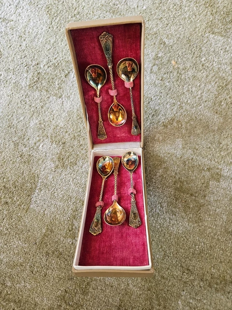 ALTE TEE/KAFFEELÖFFEL 6 Set Russland vergoldet 875 Silber EUR 70,00 - PicClick DE