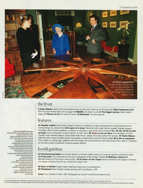 TÉLÉGRAPHE REVUE, COCO Chanel Exhibit, Terence Conran, Nicky Haslam, 24 ...