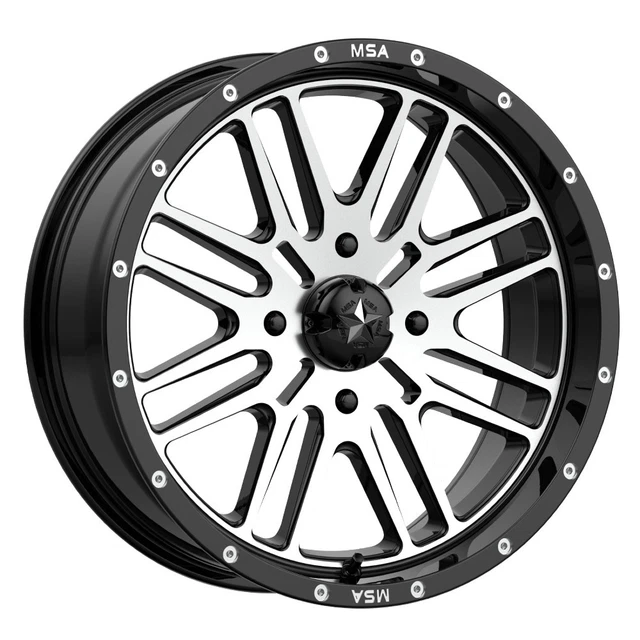 15X7 MSA OFF-ROAD M38 Brute 4x156 10 Black Machined Wheels Rims Set(4 ...