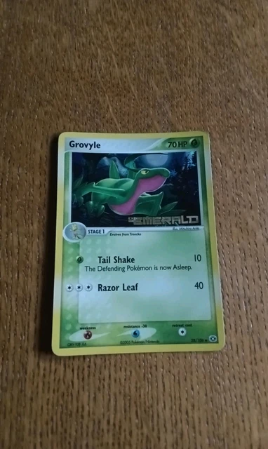 ORIGINAL POKÉMON TCG Grovyle Ex Emerald Set Card 28/106 Reverse Holo ...
