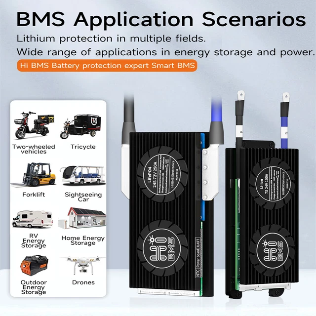 BMS 14S 48V 30A-100A Li-ion 3.7V Battery Smart BMS w/ Balance ...