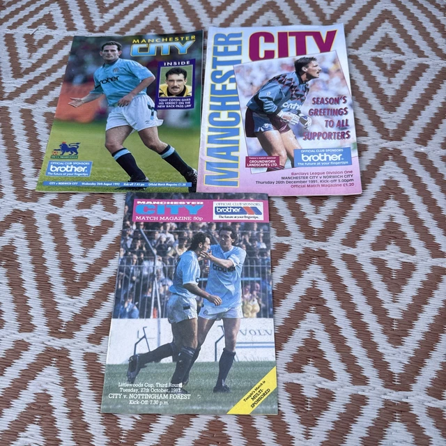 MANCHESTER CITY HOME Programmes 80s 90s X 11 £2.74 - PicClick UK