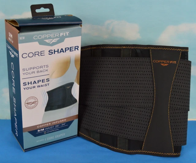 COPPER FIT CORE Waist Trainer Shaper Women Charcoal S/M- W 26"-34" Open Box £13.44 - PicClick UK