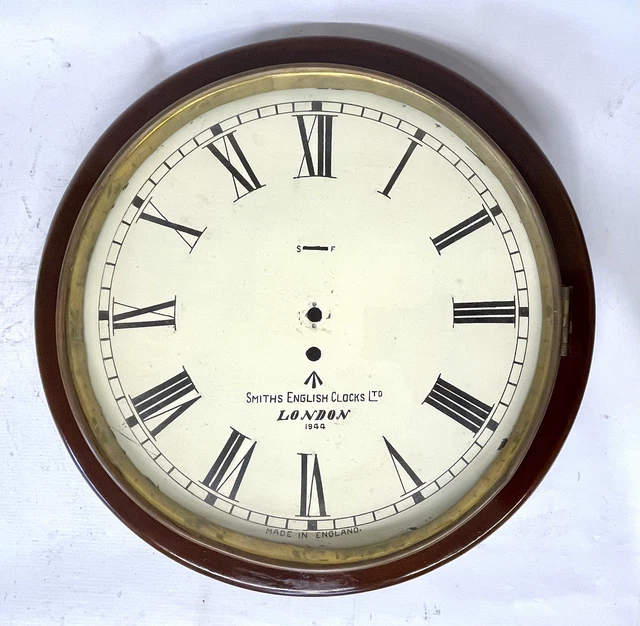 BRITISH ARMY WWII Smiths Type II White Dial Bakelite Wall Clock c.1944 ...
