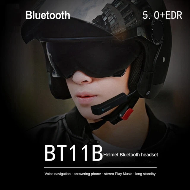 1X(BT8 MOTORCYCLE HELMET Bluetooth Headset BT5.0 180-2000KHZ Noise ...
