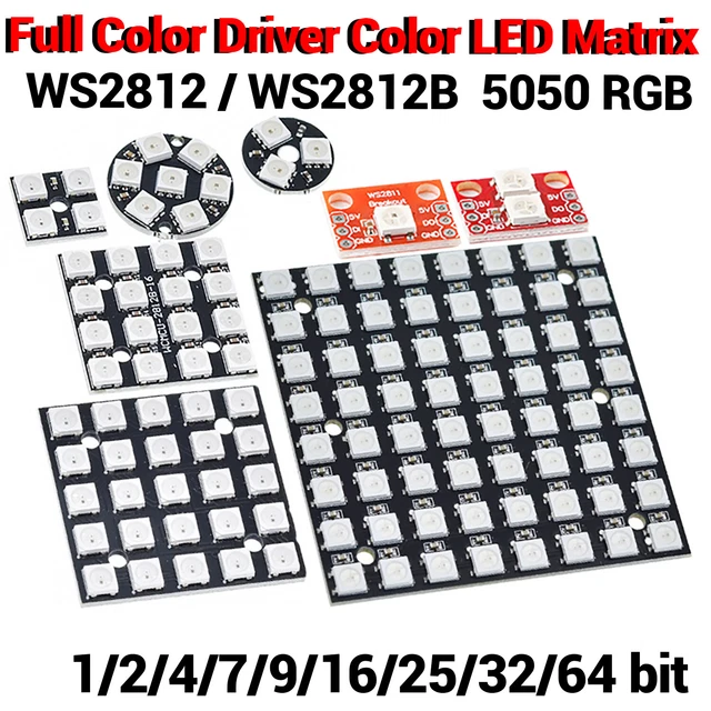 WS2812 LED MATRIX Type Light Led 5050 Rgb Full Color Driver Circular ...