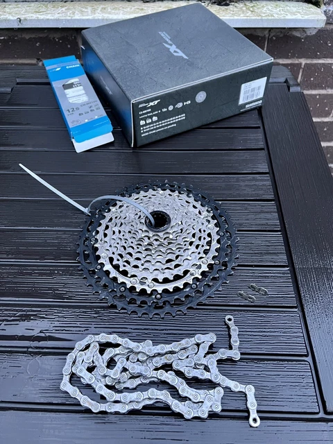SHIMANO DEORE XT Cassette With Chain CS-M8100 & CN-M8100 With Link £145 ...