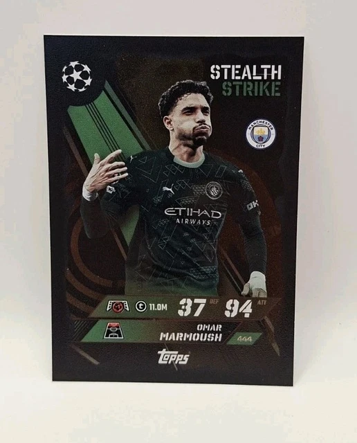 TOPPS MATCH ATTAX UCC 25-26 Stealth Strike Omar Marmoush Manchester ...