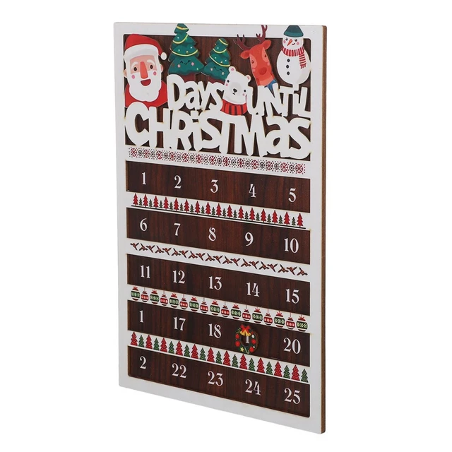 CHRISTMAS ADVENT CALENDAR 2025 Diy Wood Countdown with Movable Wreath £ ...
