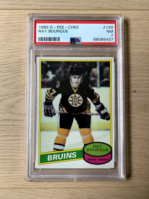 1980 O-PEE-CHEE #140 Ray Bourque Bruins ROOKIE HALL-OF-FAME PSA 7 - NM ...