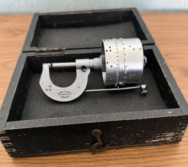 ULTRA RARE MOORE & Wright Braille Micrometer No.A568/66, 0-1 inch, very ...