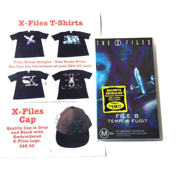 THE X-FILES VHS TEMPUS FUGIT - FILE 8 🔥SEALED NEW 🔥 + promo sheet $17. ...