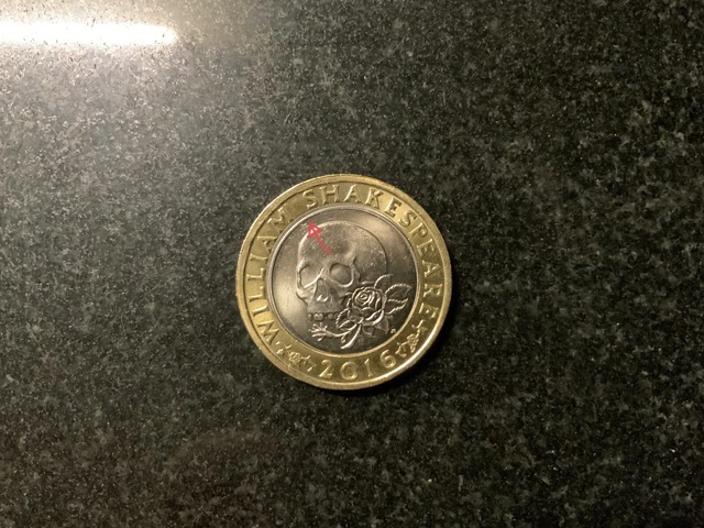 WILLIAM SHAKESPEARE 2 Pound Coin Skull Error Misprint Rare £1,670.00 ...