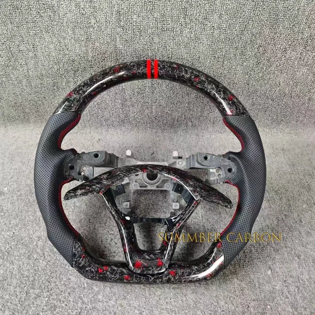 RED FORGED CARBON Fiber Steering Wheel Fits Honda Accord 10th 2018-2022 ...