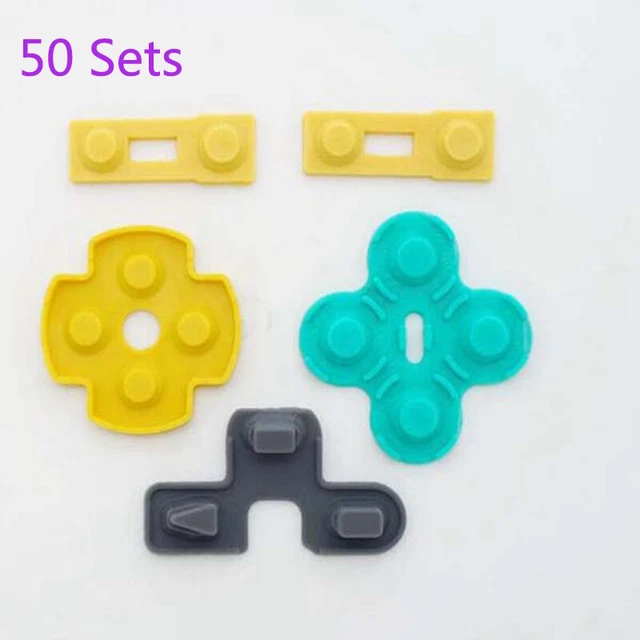 50 SETS BUTTONS Silicone Conductive Rubber Pads For PlayStation 2 PS2 ...