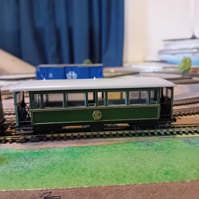 PAIR OF EGGER BAHN / JOUEF HOe / OO9 NARROW GAUGE FIERY ELIAS PASSENGER ...