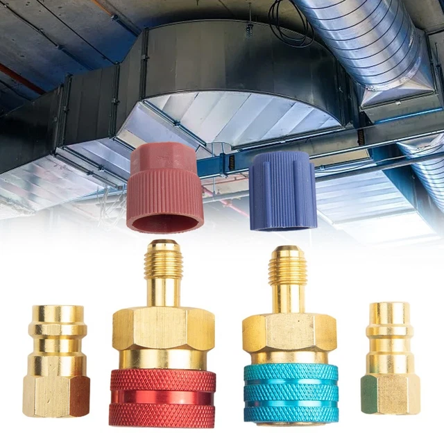 ADAPTATEUR RACCORD RAPIDE R1234yf vers R134a Kit Conversion C?t?? Haut ...