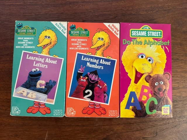 SESAME STREET VHS Lot Learning About letters numbers & Do The Alphabet ...