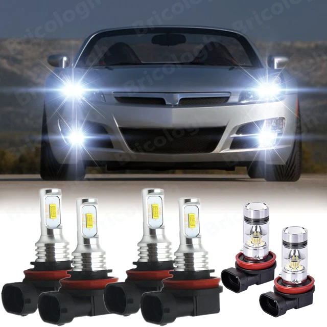FOR SATURN SKY 2007-2010 6000K 6X LED Headlight High Low + Fog Light ...