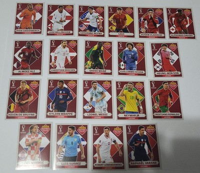 20X EXTRA STICKER panini catar 2022 world cup brazil legend rookie red ...