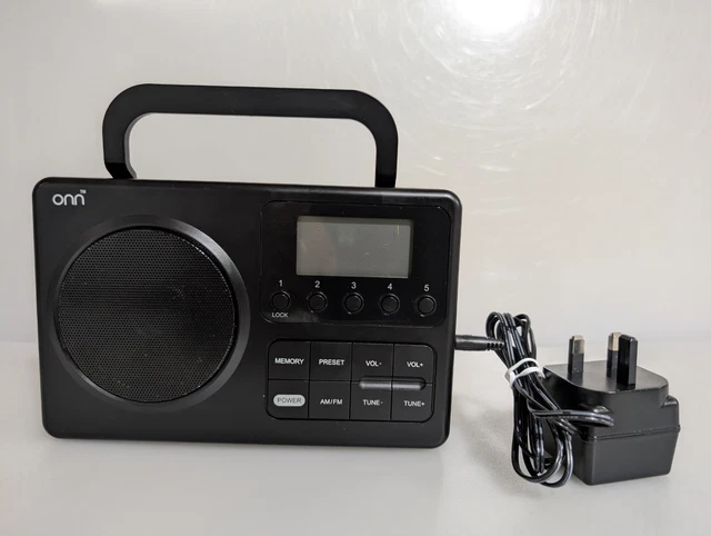 ASDA ONN ONA20AA004A Portable AM FM Radio Mains/Battery Powered £12.98 ...