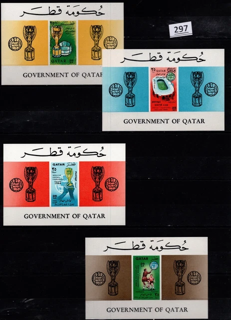 & QATAR - Mnh - Imperf - Sports - Soccer - 1966 - Overprint £4.10 ...