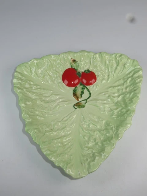 VINTAGE CARLTON WARE Australian Design Majolica Cabbage Leaf Dish 2093 ...