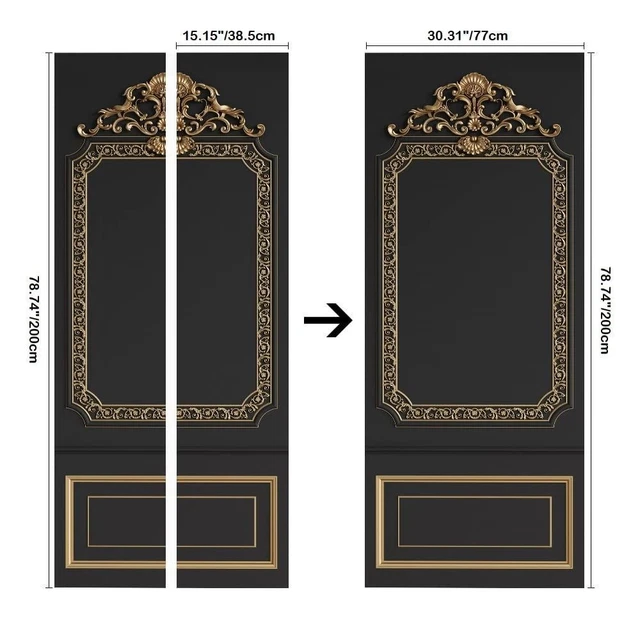 WATERPROOF DOOR STICKER Vinyl Art Door Decals Peel and Stick Home ...