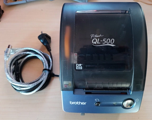 BROTHER P-TOUCH QL-500 Thermal Label Printer w/ Cables - Tested and ...