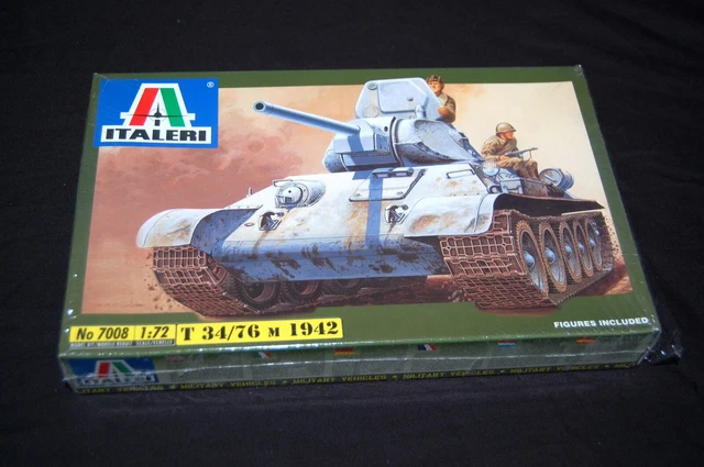 ITALERI 1/72 SCALE Soviet T-34 / 76 Mod. 1942 Medium Tank Model Kit £3.00 - PicClick UK