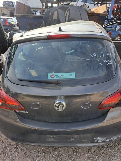 VAUXHALL CORSA E 2015 3DR Tailgate / boot lid Grey Z190 Colour Code £95 ...