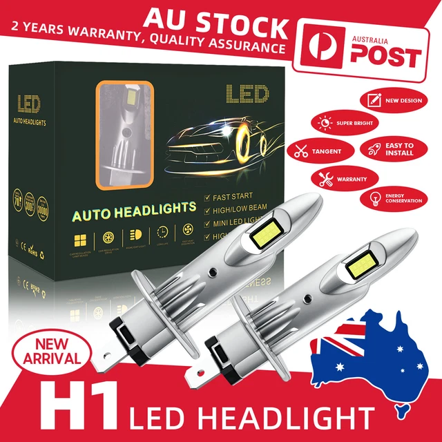 MODIGT H1 LED Headlight Globes Kit Hi/Lo Beam 72W 9000LM 300% Brighter White $42.99 - PicClick AU