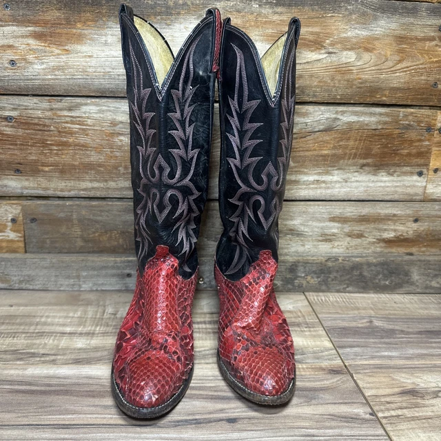 DAN POST MANNING Exotic Python Snakeskin Cowboy Boots Mens Size £143.59 - PicClick UK