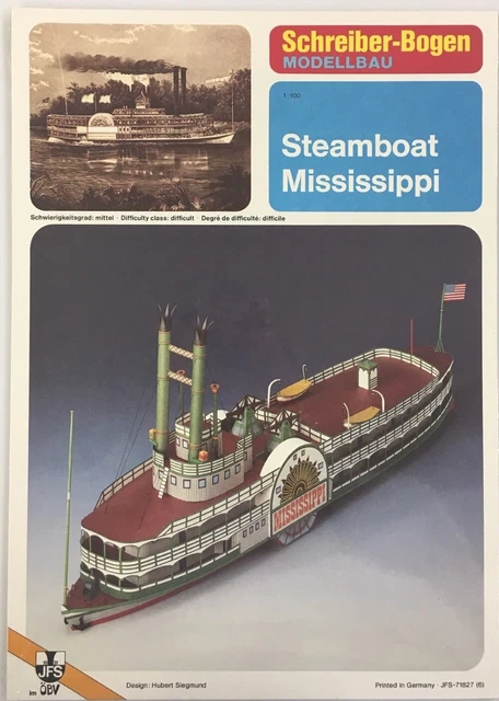 WRITER-SHEET MODELMAKING STEAMBOAT Mississippi Paper Model Construction ...
