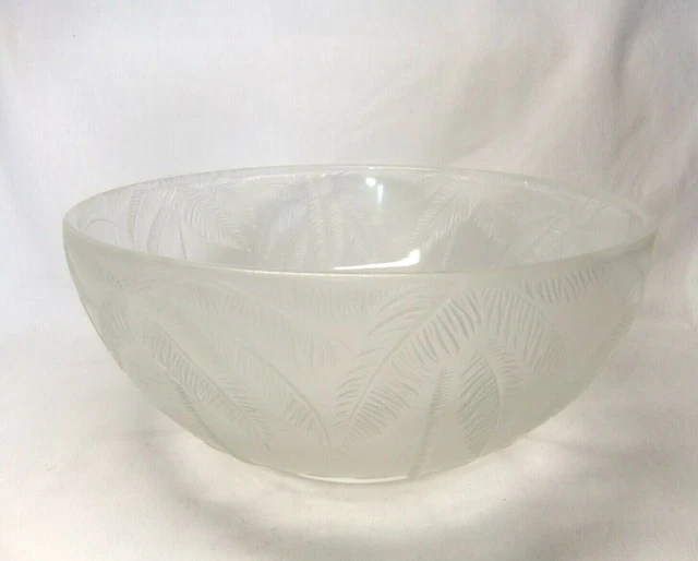 BAROLAC GLASS BOWL Dish Palm Tree Josef Inwald Large Vintage 1930s ...