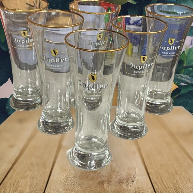 RARE ANCIEN LOT De 6 Verre Bière Belge Jupiler Lisere Doré EUR 35,00 - PicClick FR